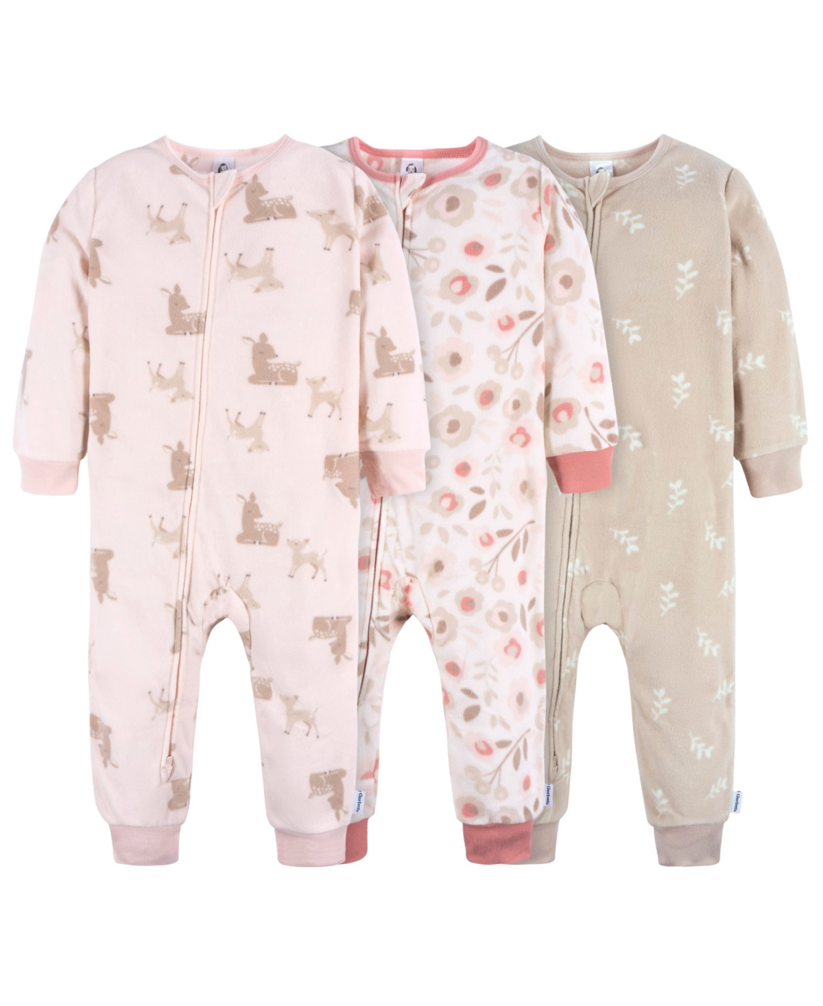 Click here for Gerber Baby Girls Footless Fleece Pajamas  3-Pack... prices