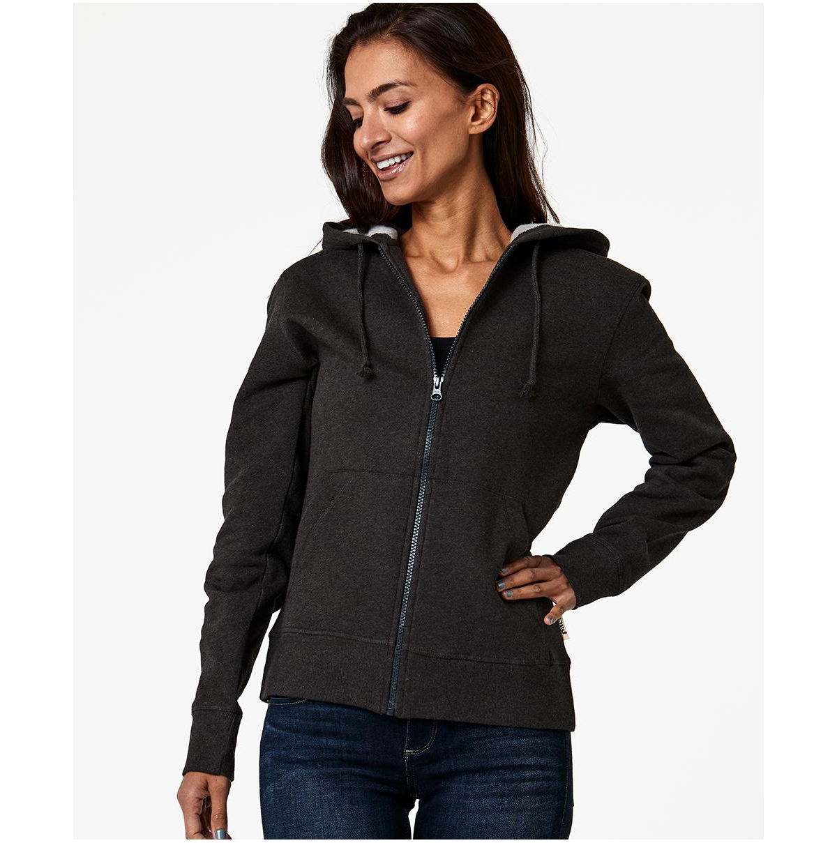 Click here for Pact Womens Organic Cotton Cloud Brushed Fleece Zi... prices