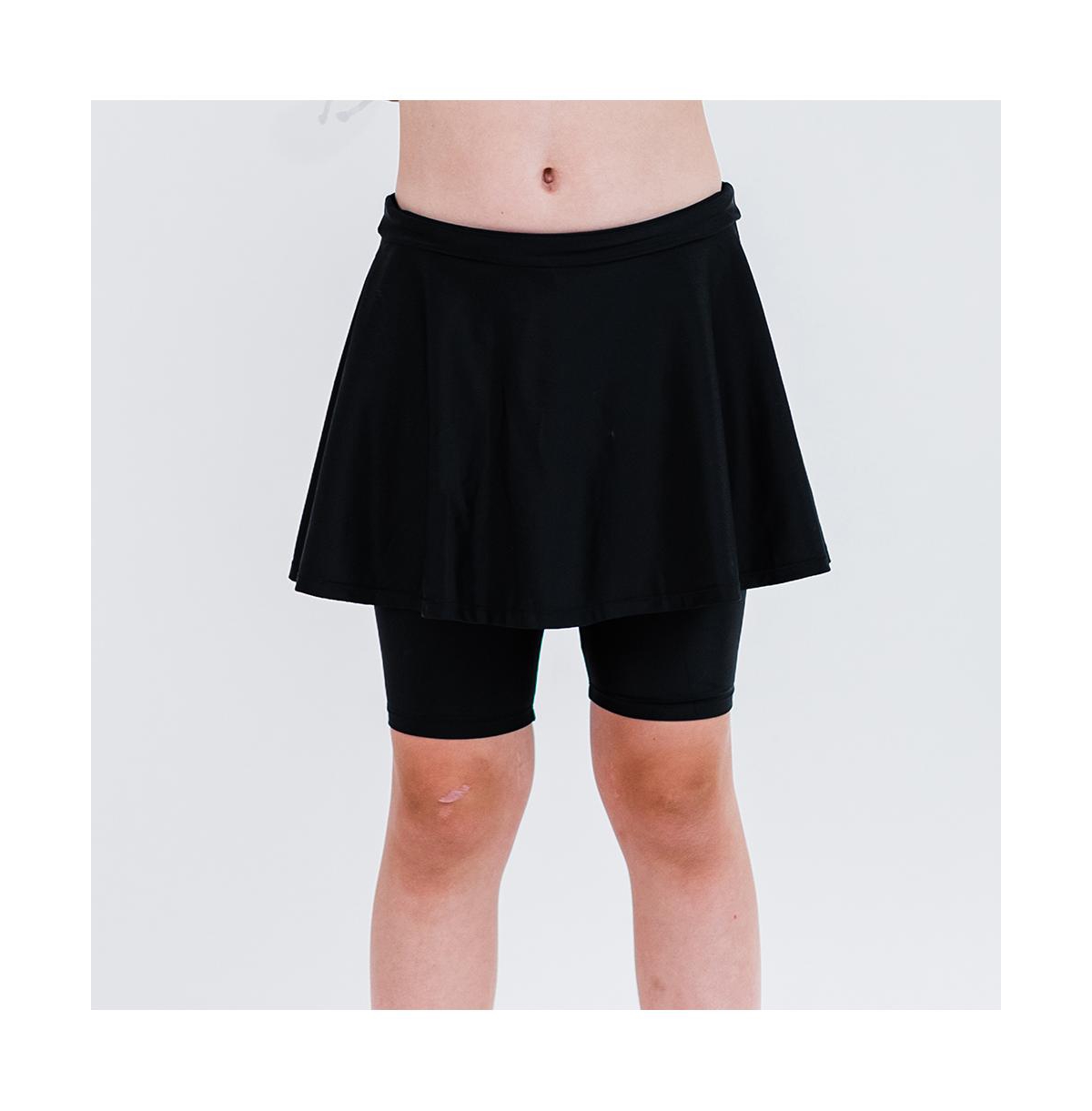 Click here for Calypsa Big Girls Midi Swim Skort - Black prices