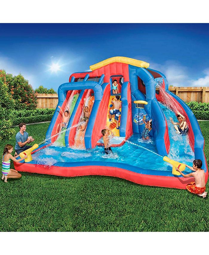 Banzai Hydro Blast Inflatable Play Water Park with Slides and Water ...