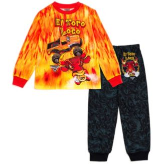 Monster Jam Boys Pullover Pajama Shirt and Pants Sleep Set to Grave ...