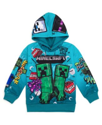Minecraft Fleece Pullover Hoodie Little Kid to Big Kid Sizes (4 - 18-20 ...
