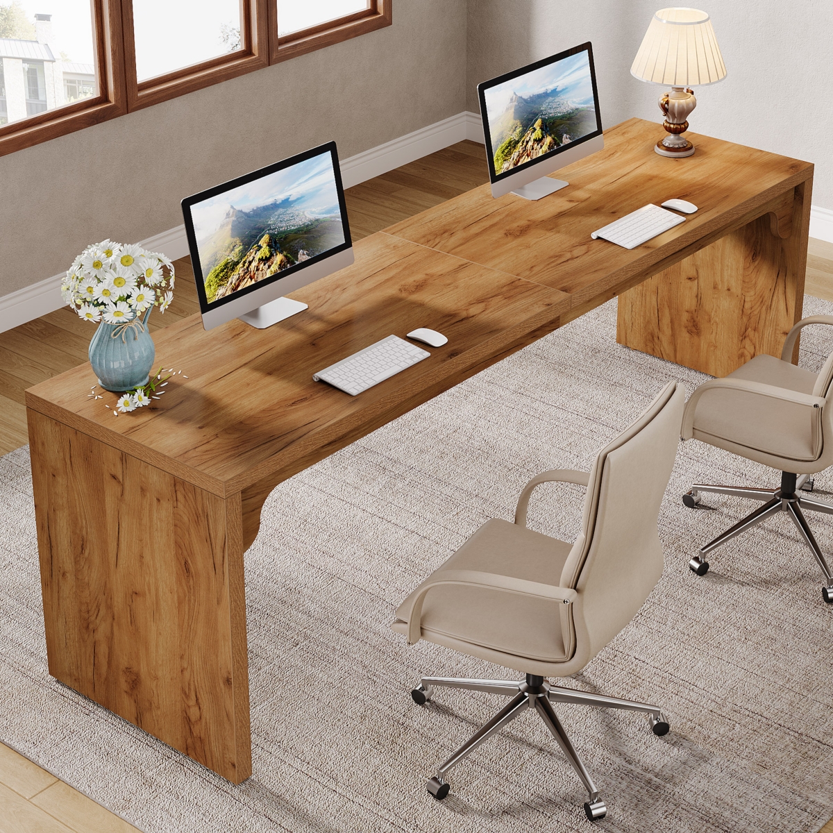 Click here for Tribesigns 78.7 Inches Long Computer Desk  Wooden... prices