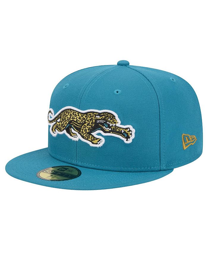 New Era Men's Teal Jacksonville Jaguars Throwback Crawl Omaha 59FIFTY ...