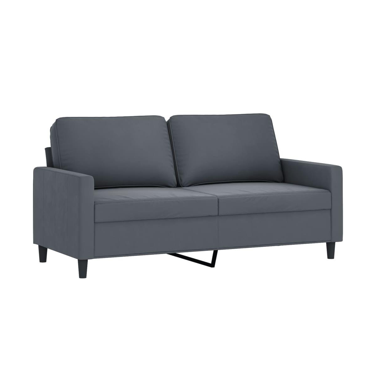 Click here for vidaXL 2-Seater Sofa Dark Gray 55.1 Velvet - Gray prices