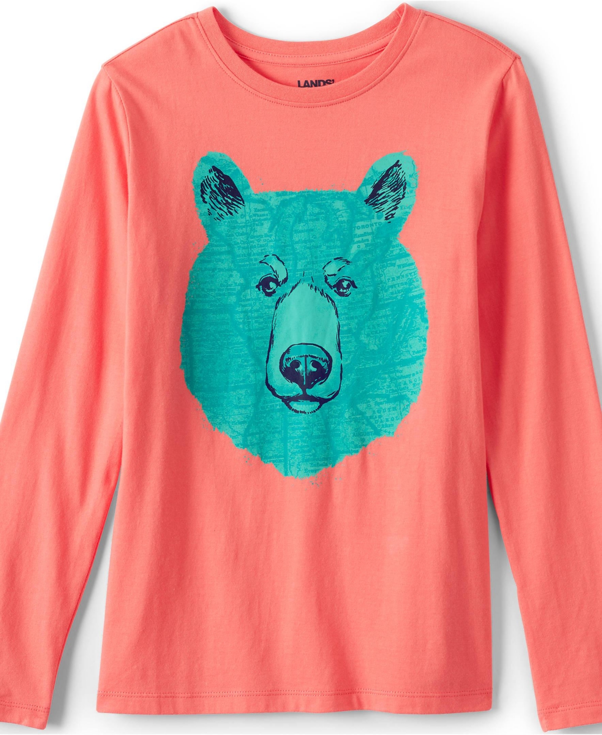 Click here for Lands End Big Boys Husky Long Sleeve Graphic Tee -... prices