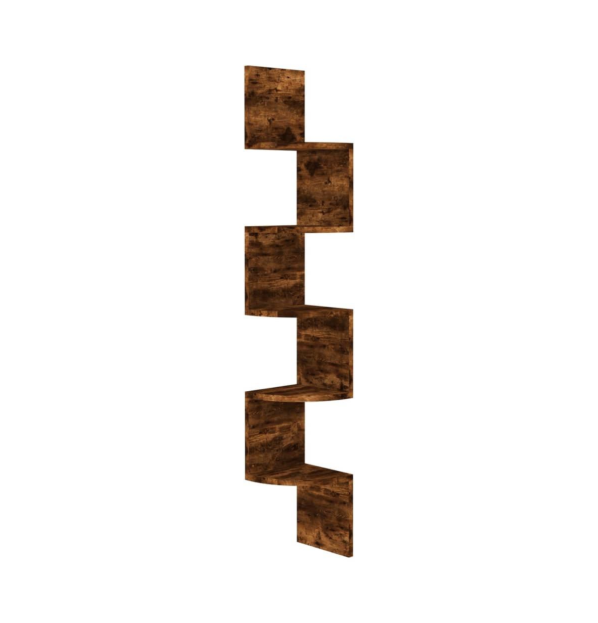 Click here for vidaXL Wall Corner Shelf Smoked Oak 7.5x7.5x48.4 E... prices