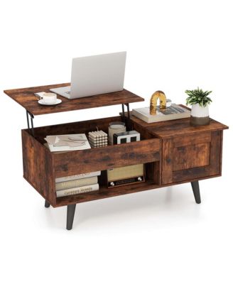 Costway lift top coffee table with hidden storage compartment store
