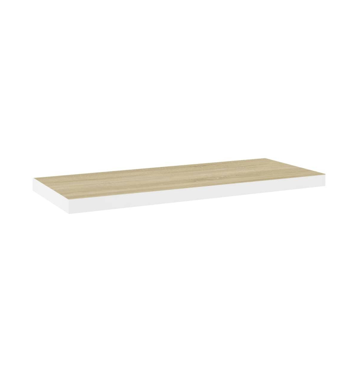 Click here for vidaXL Floating Wall Shelf Oak and White 31.5x9.3x... prices
