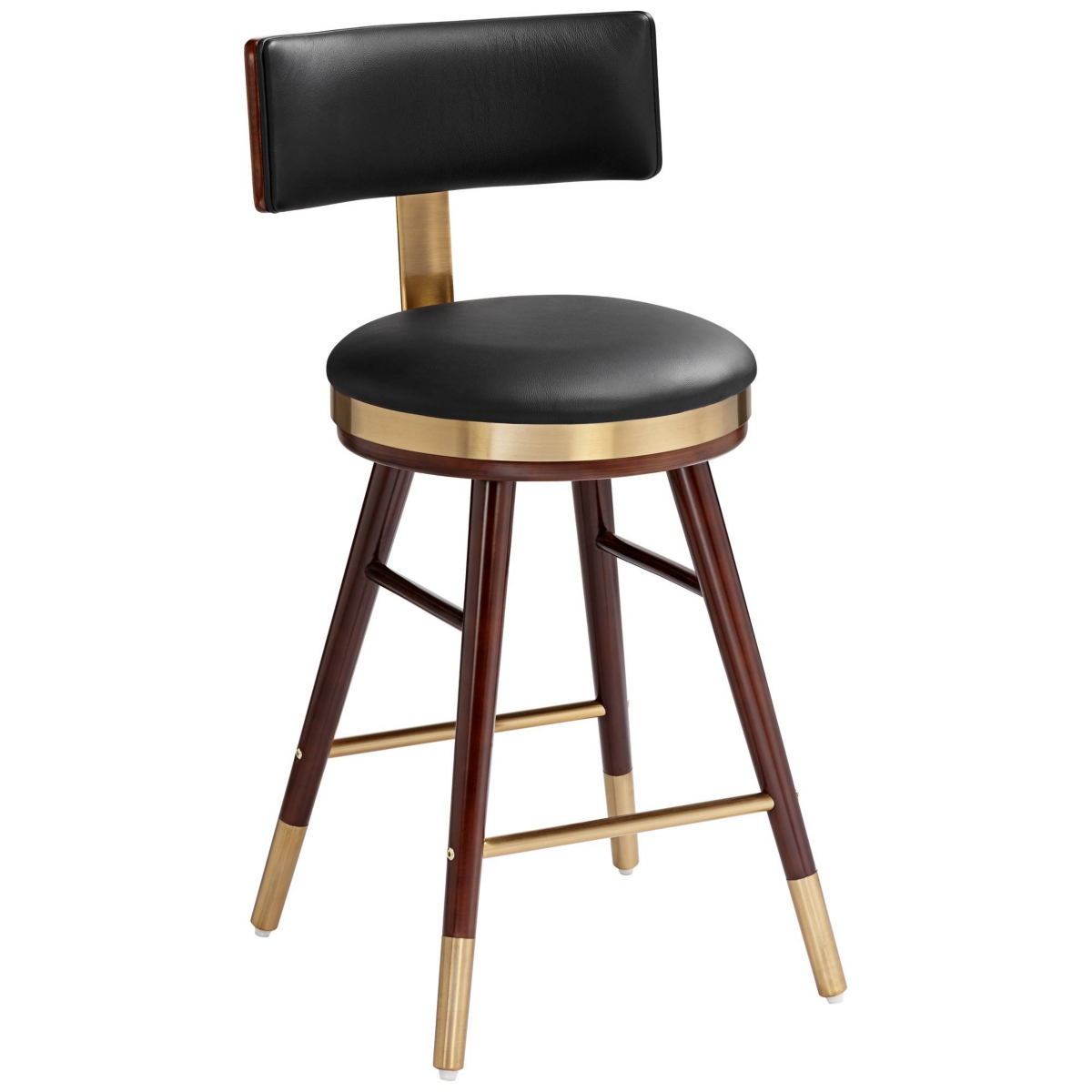 Click here for Studio 55D Parker Walnut Metal Bar Stool Brown Gol... prices