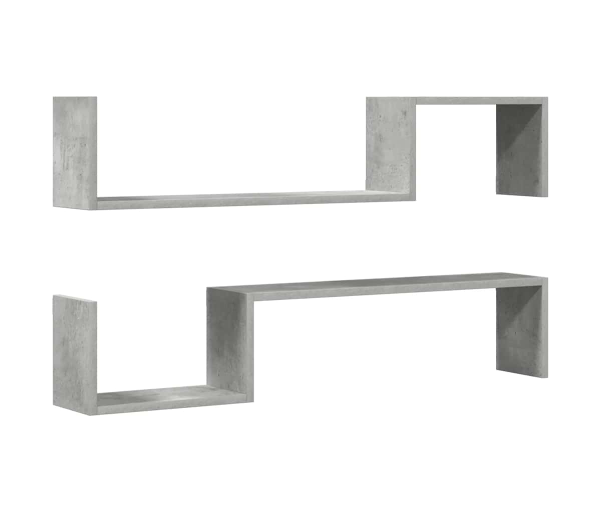 Click here for vidaXL Wall Shelves 2 pcs Concrete Gray 39.4x5.9x7... prices
