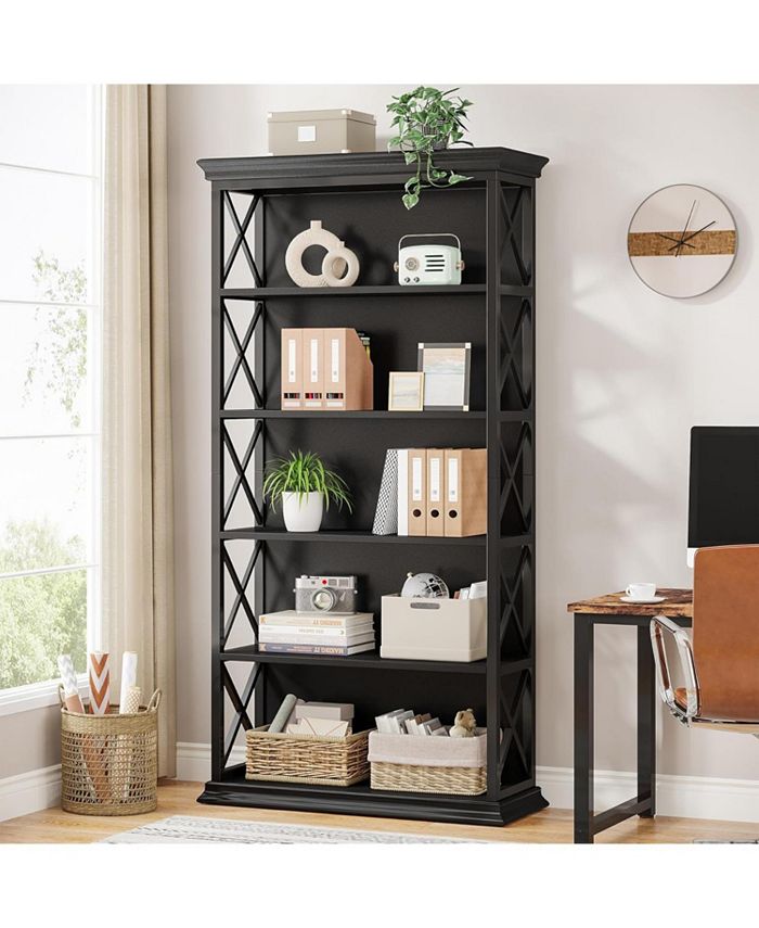 Tribesigns 6-Tier Bookcase, 71 Inches Industrial Bookshelves and ...