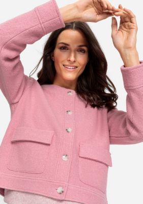 Olsen Women's Cropped Boiled Wool Blend Jacket - Macy's