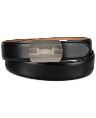 Club Room Men's Plaque Buckle Belt, Created for Macy's - Macy's
