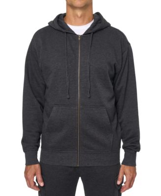 Lazer Men's Relaxed Fit Burnout Fleece Zip-Front Hoodie - Macy's