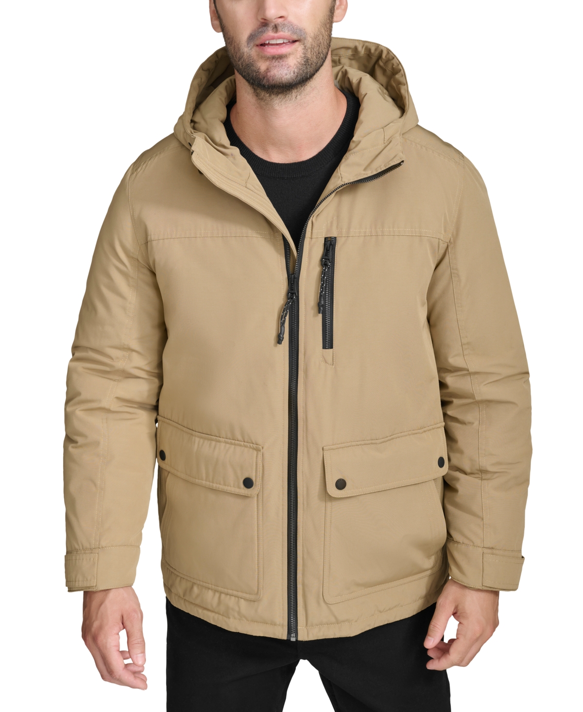 Click here for Cole Haan Mens Hooded Down Jacket - Camel prices