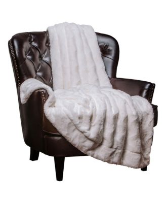 Chanasya Premium Soft Wave Faux Fur Throw Blanket - Soft, Lightweight ...