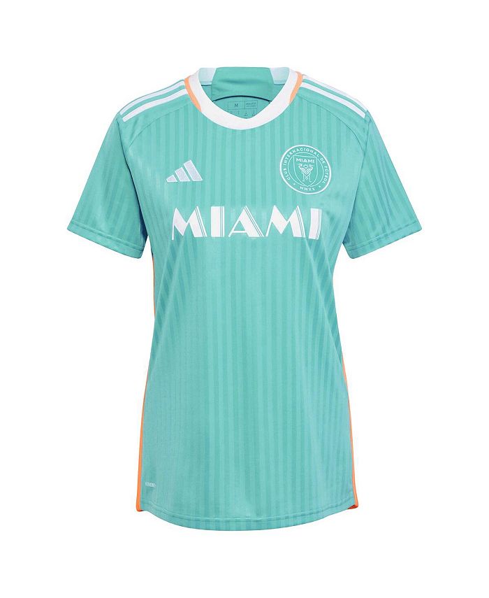 adidas Women's Aqua Inter Miami CF 2024 Archive Replica Jersey - Macy's