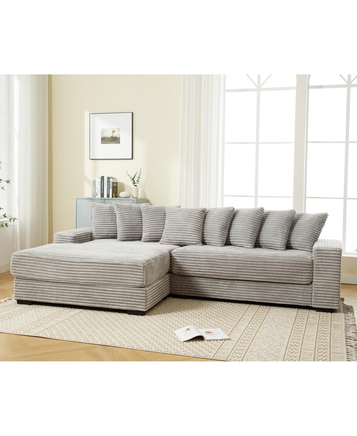 Click here for Streamdale Furniture Oversized  Cozy L-Shaped Sofa... prices