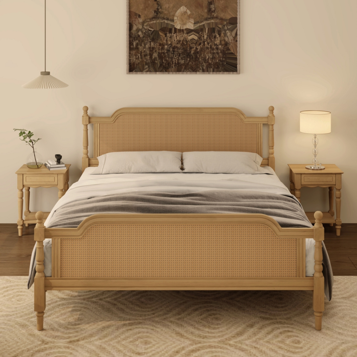 Click here for Traditional Style Rattan King Size Bed Frame No Bo... prices