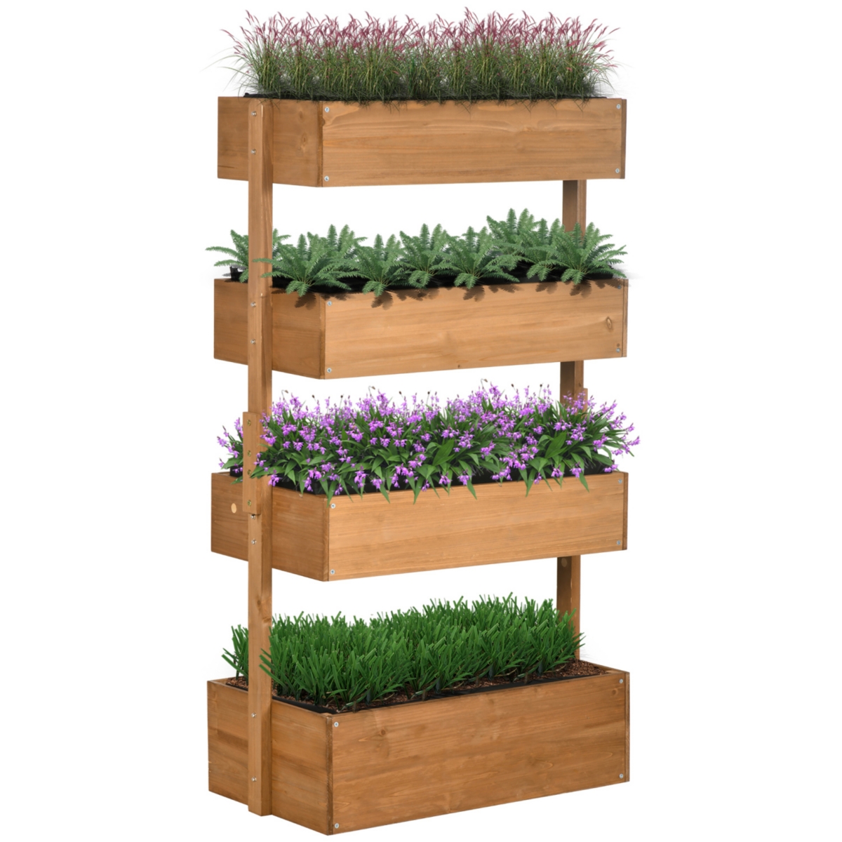 Click here for 4-Tier Wooden Vertical Garden Planter - Orange prices