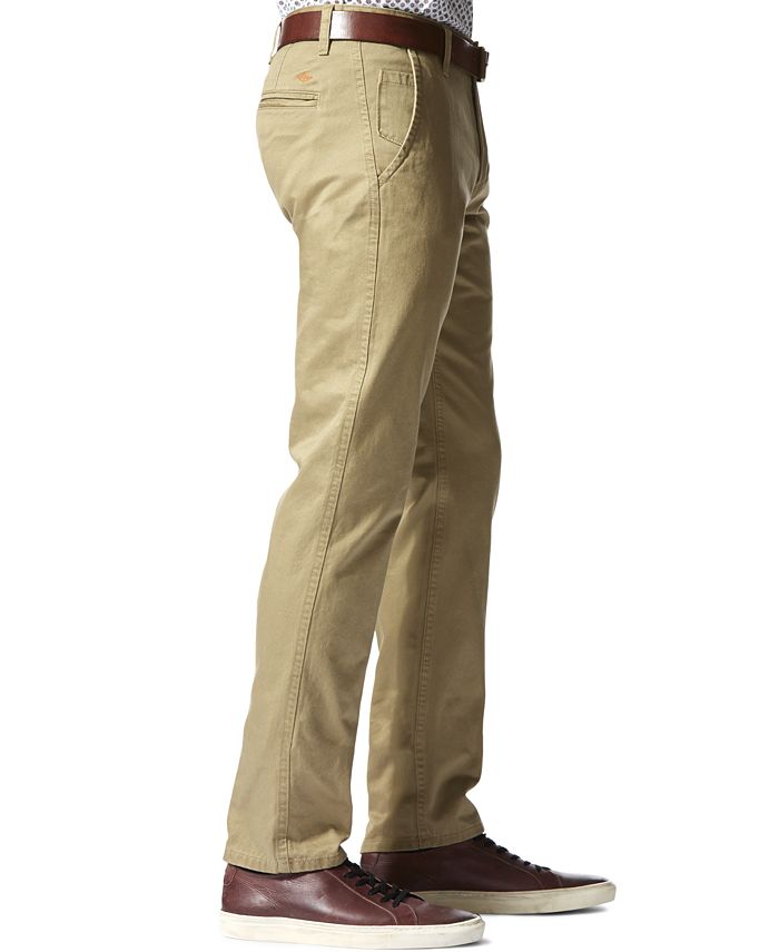 Dockers Men's Stretch Slim Tapered Fit Alpha Khaki Pants - Macy's