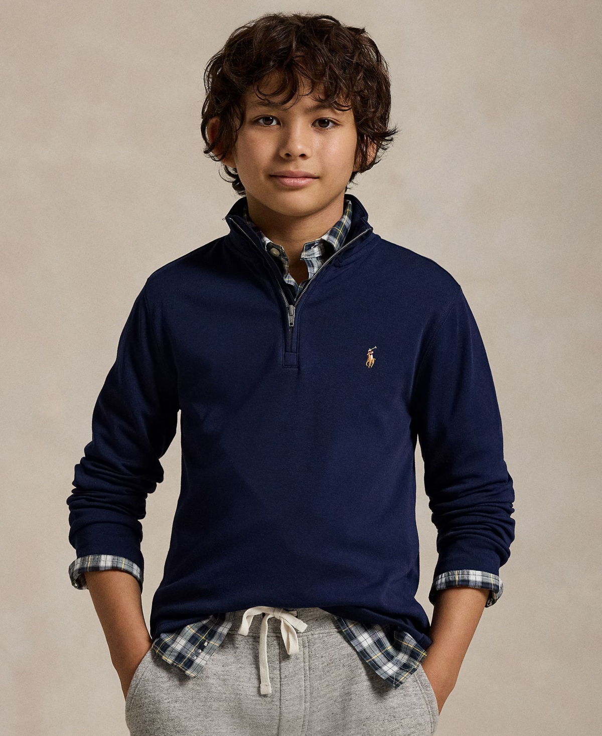 Click here for Polo Ralph Lauren Big Boys Cotton Interlock Quarte... prices