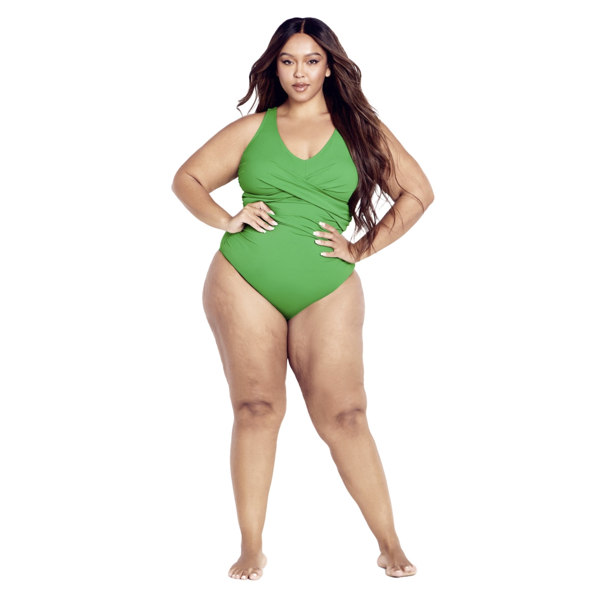 Click here for Avenue Plus Size Icon 1 Piece - Emerald prices