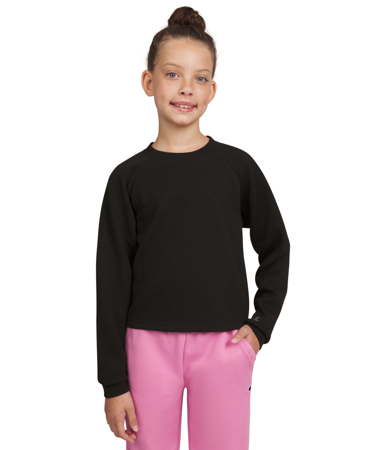 Click here for Champion Big Girls Active Ribbed Crewneck Sweatshi... prices