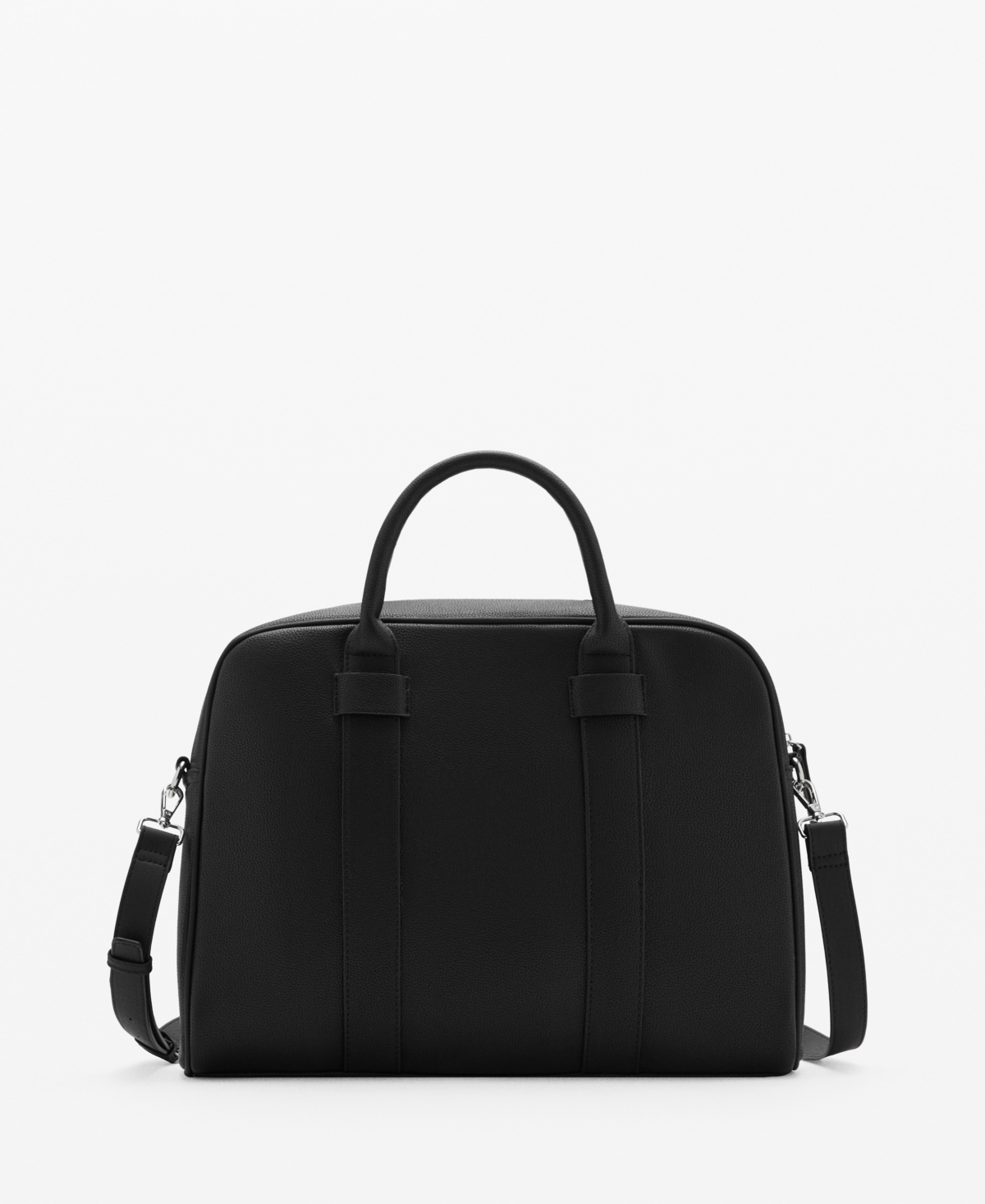 Click here for Mango Mens Leather-Effect Briefcase - Black prices