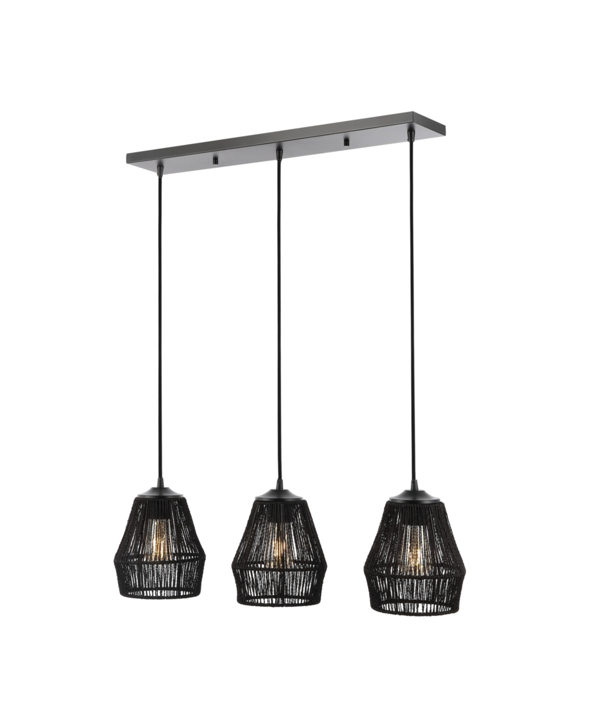Click here for Jonathan Y Ibiza Island 30 3-Light Woven Rope/Meta... prices