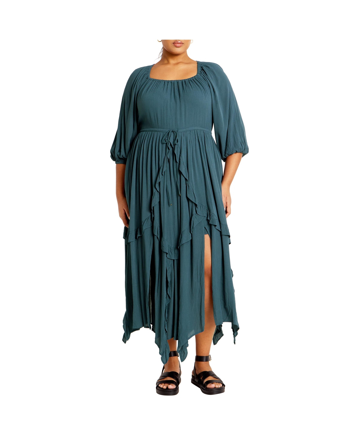 Click here for City Chic Plus Size Arzel Dress - Aegean prices
