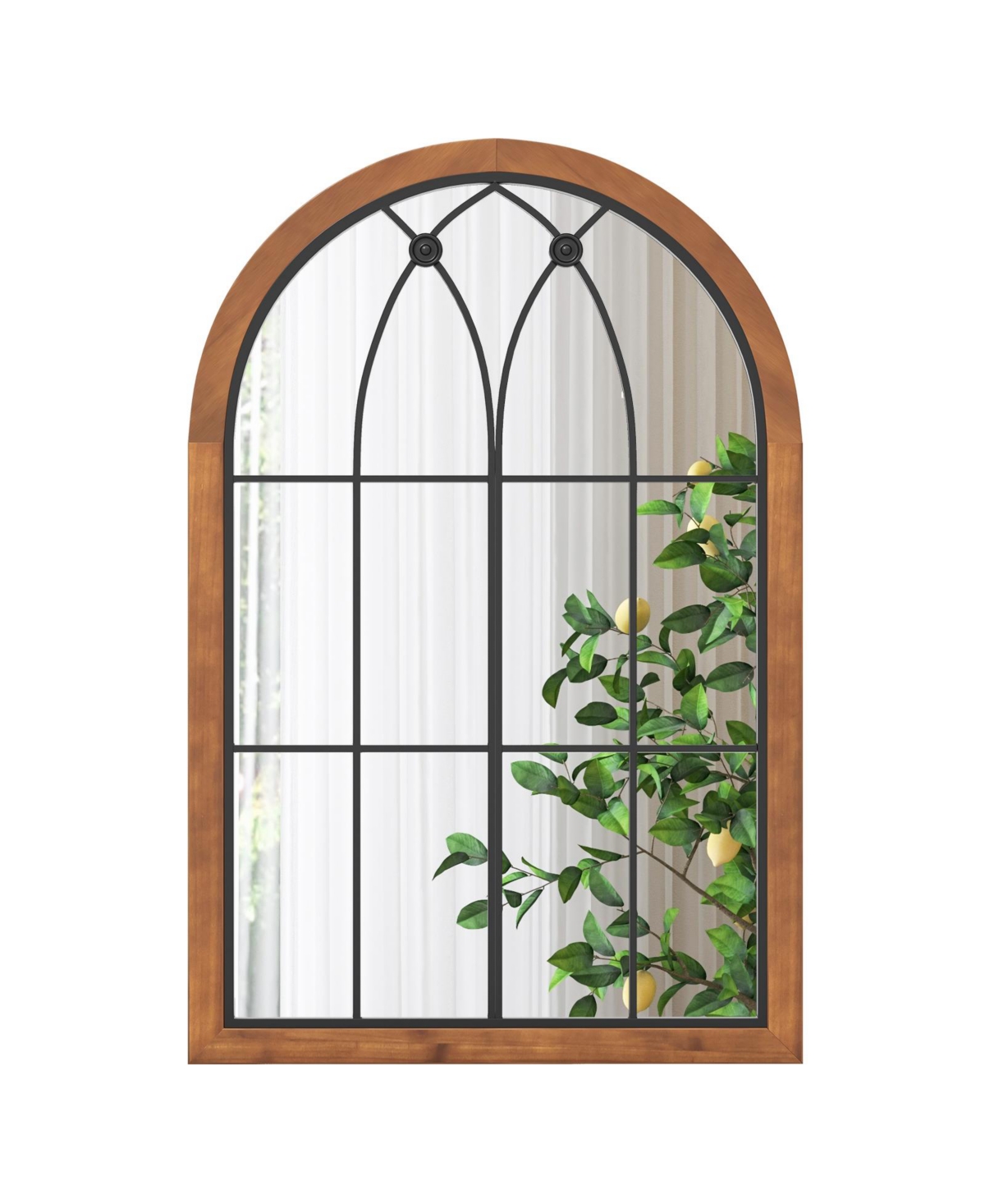Click here for Skonyon Arched Window Finished Mirror with Back Bo... prices