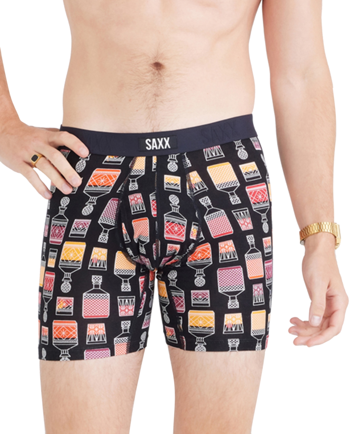 Click here for Saxx Mens Vibe Xtra Slim-Fit Printed Boxer Briefs... prices