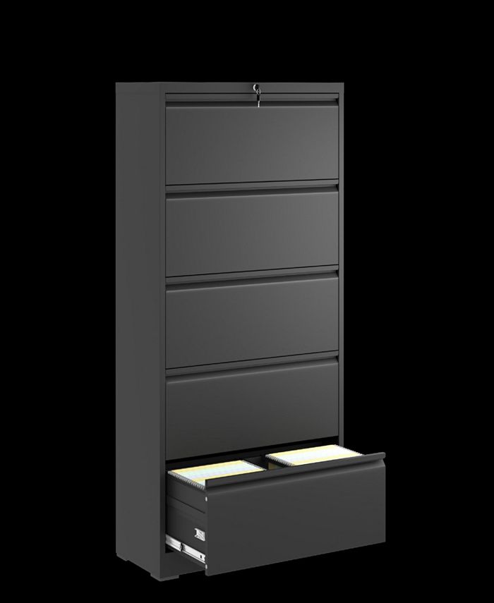 Simplie Fun 5-Drawer Lockable Metal File Cabinet for Home/Office Use ...
