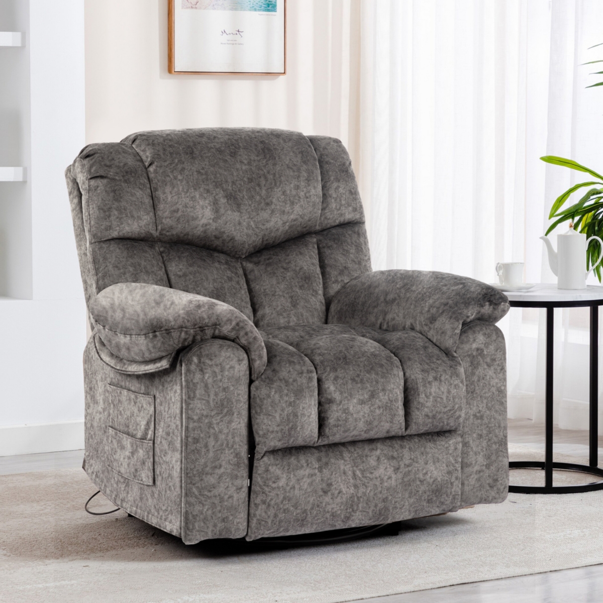 Click here for Streamdale Massage & Heat Recliner Sofa - Grey prices