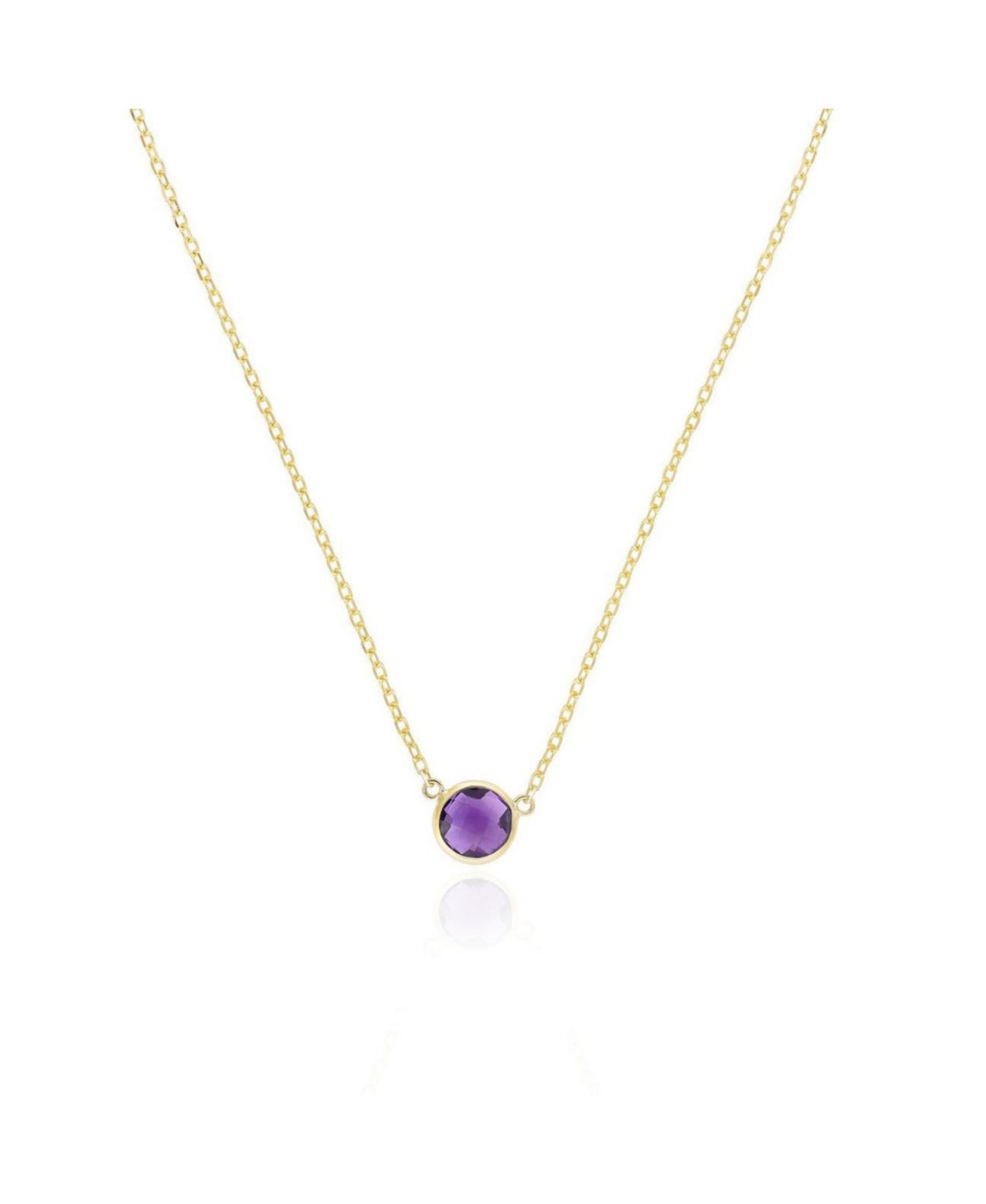Click here for The Lovery Amethyst Single Bezel Necklace 14K Gold... prices