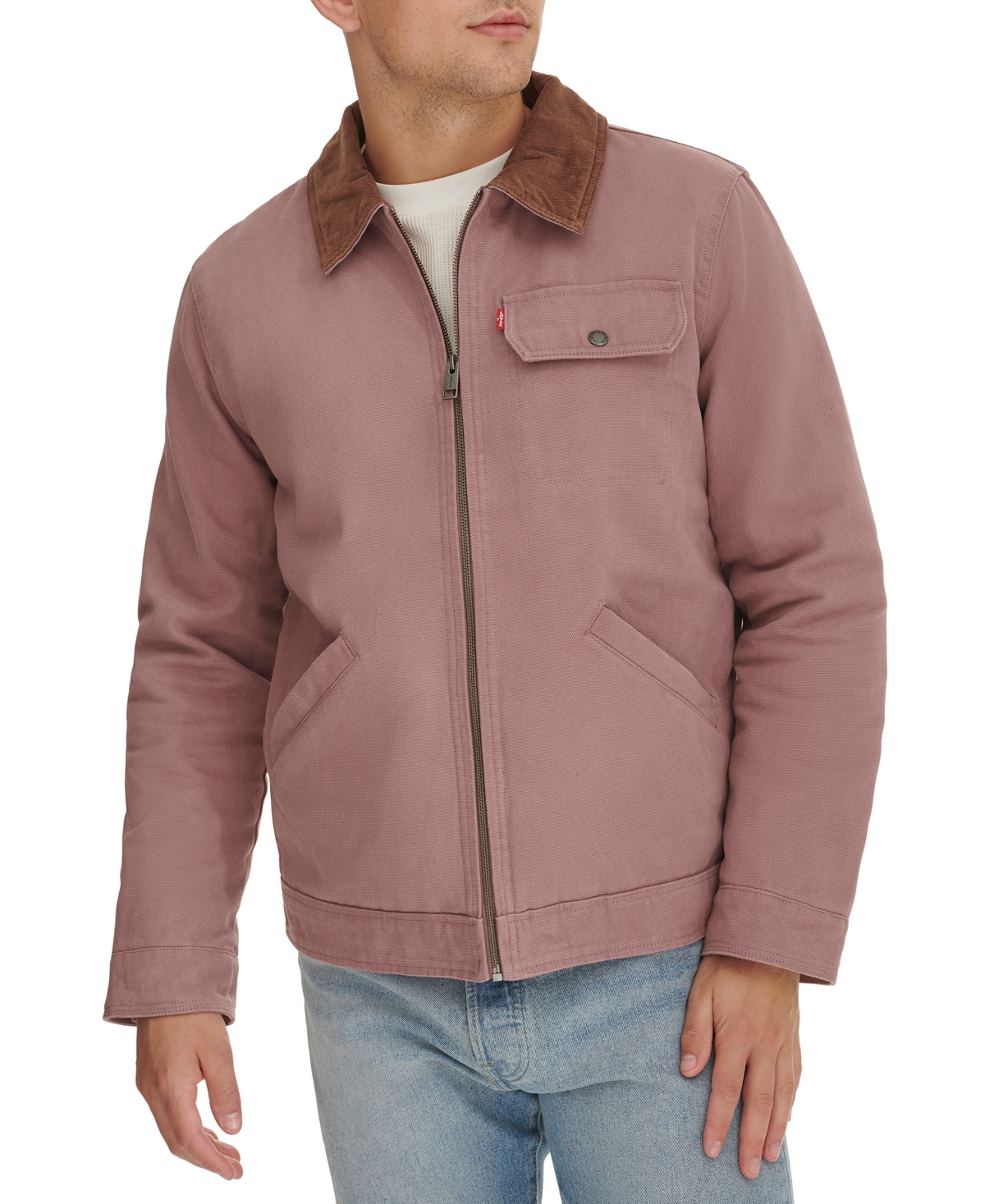 Click here for Levis Mens Cotton Canvas Zip-Front Utility Jacket... prices