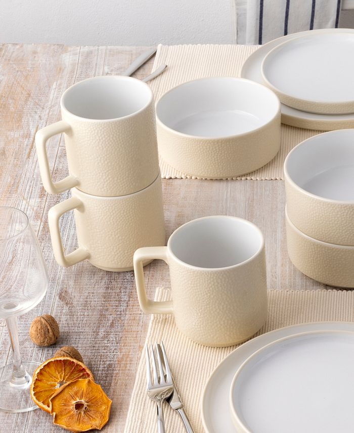 Noritake Colortex Stone Stax Mugs, Set of 4 - Macy's