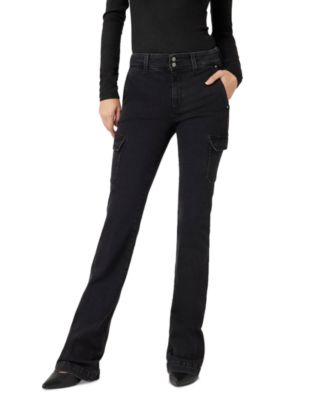 GUESS Women's Cargo Mini-Bootcut Double-Button Jeans - Macy's