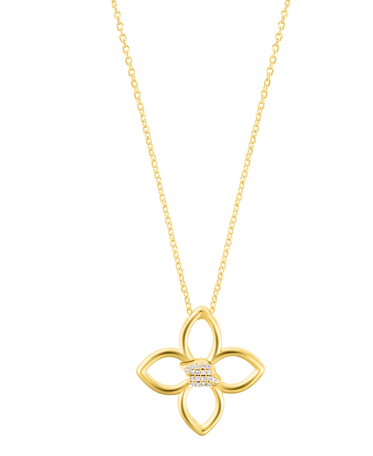 Click here for Adornia Adjustable Cubic Zirconia Outline Clover N... prices