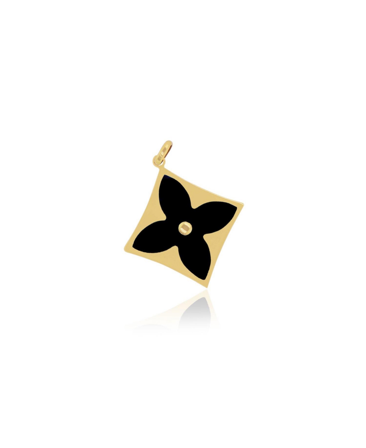 Click here for The Lovery Onyx Luxe Flower Charm 14K Gold 17 mill... prices