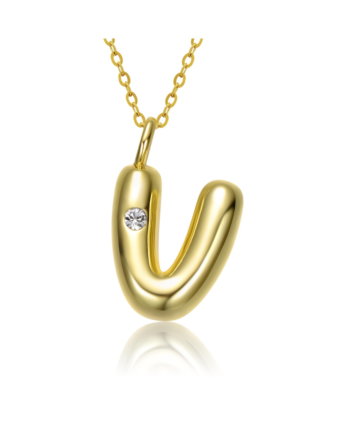 Click here for GiGiGirl 14k Gold Plated Cubic Zirconia Initial Pe... prices