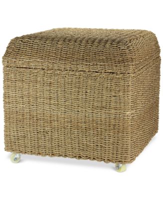 Household Essentials Square Storage Seat with Lid & Rollers - Macy's