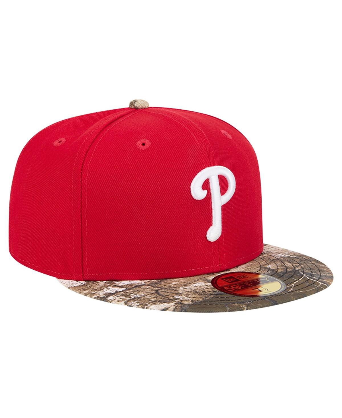 New Era Men's Red Philadelphia Phillies Realtree Camo 59fifty Fitted ...