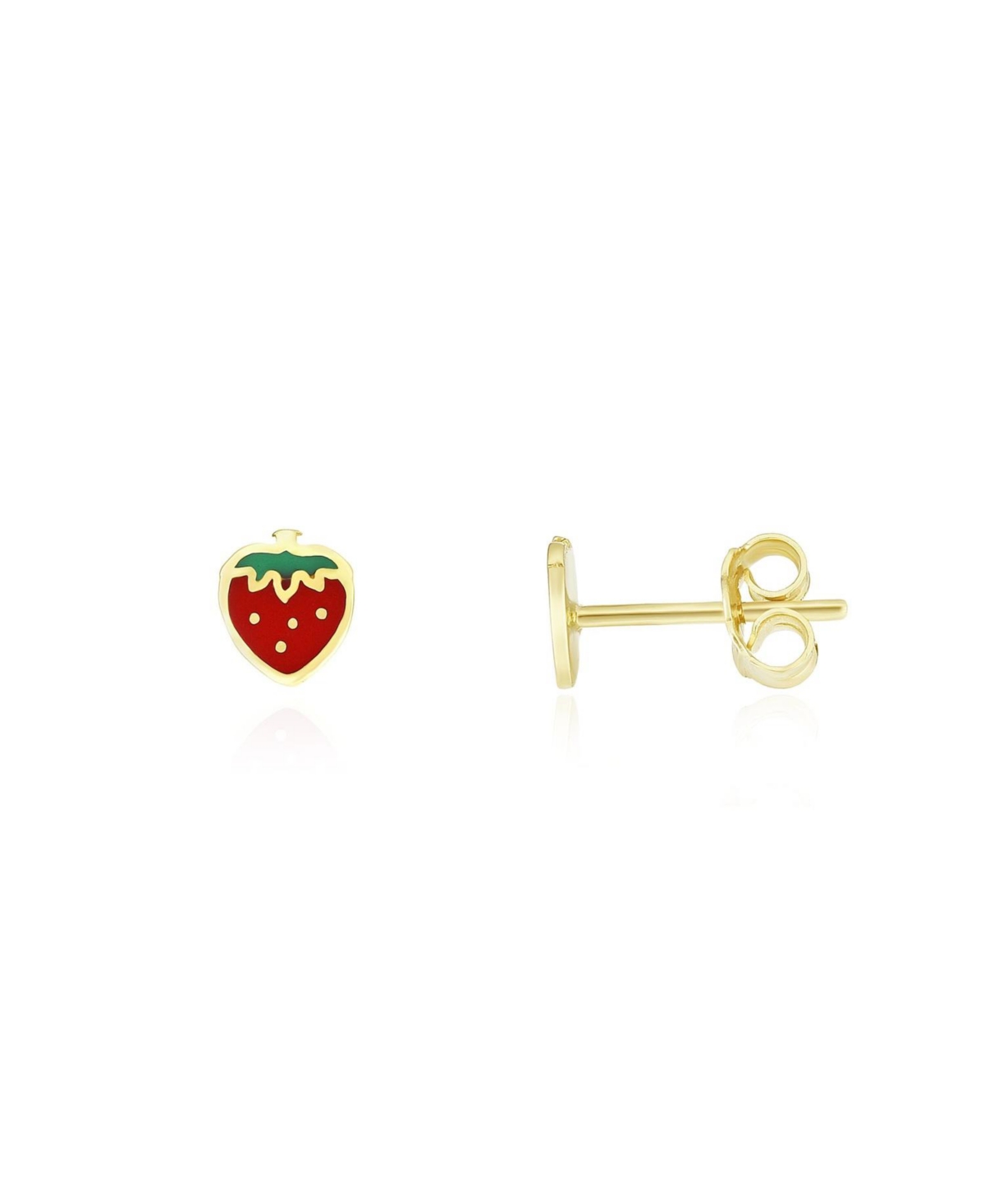 Click here for The Lovery Strawberry Enamel Stud Earrings 14K Gol... prices