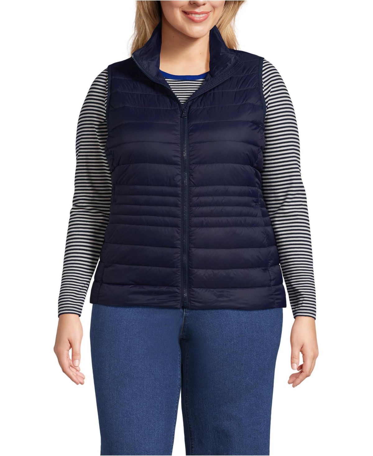 Click here for Lands End Womens Plus Size Wanderweight Packable D... prices
