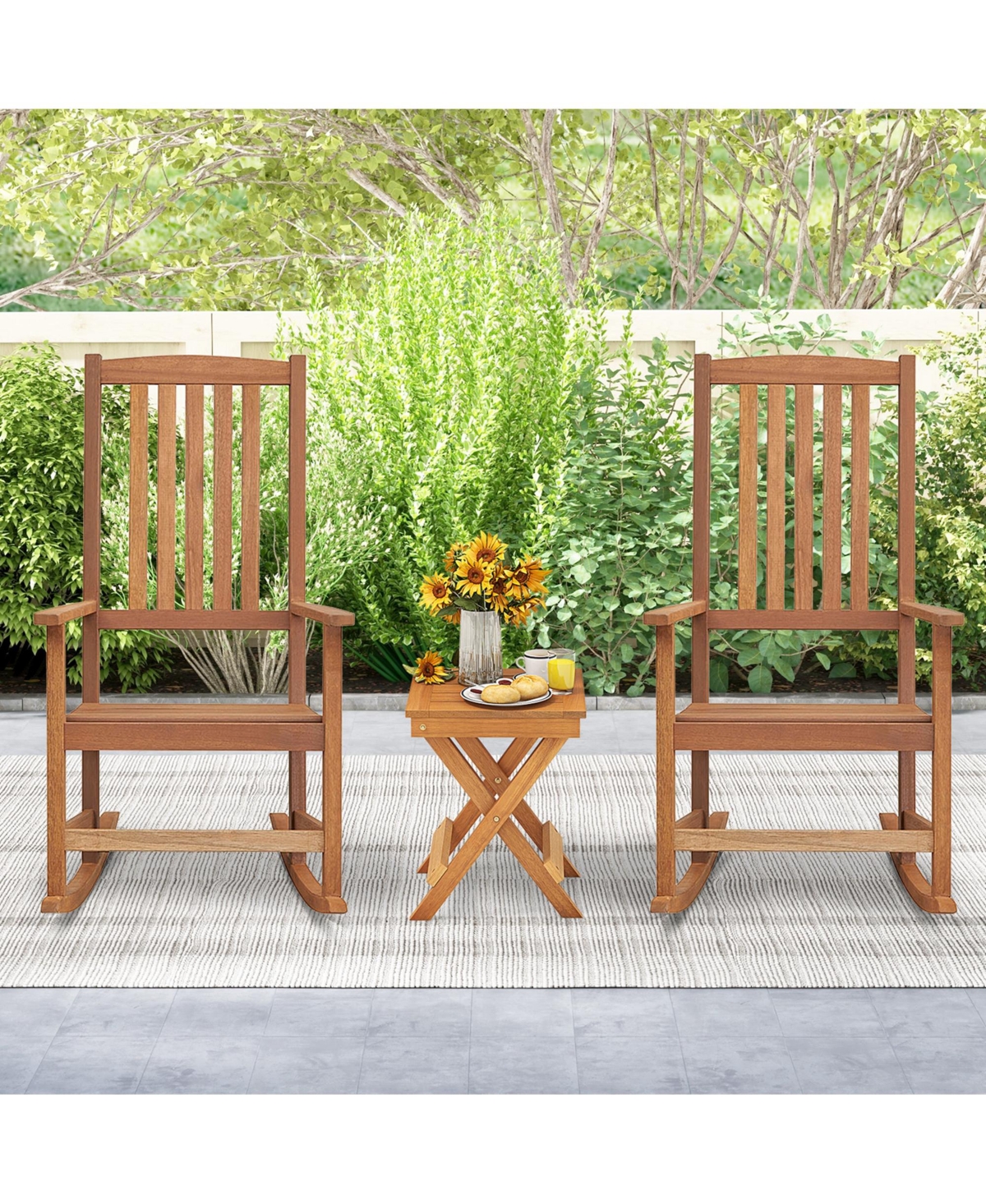 Click here for Wood Folding Square Table & 2pcs Rocking Chair Set... prices