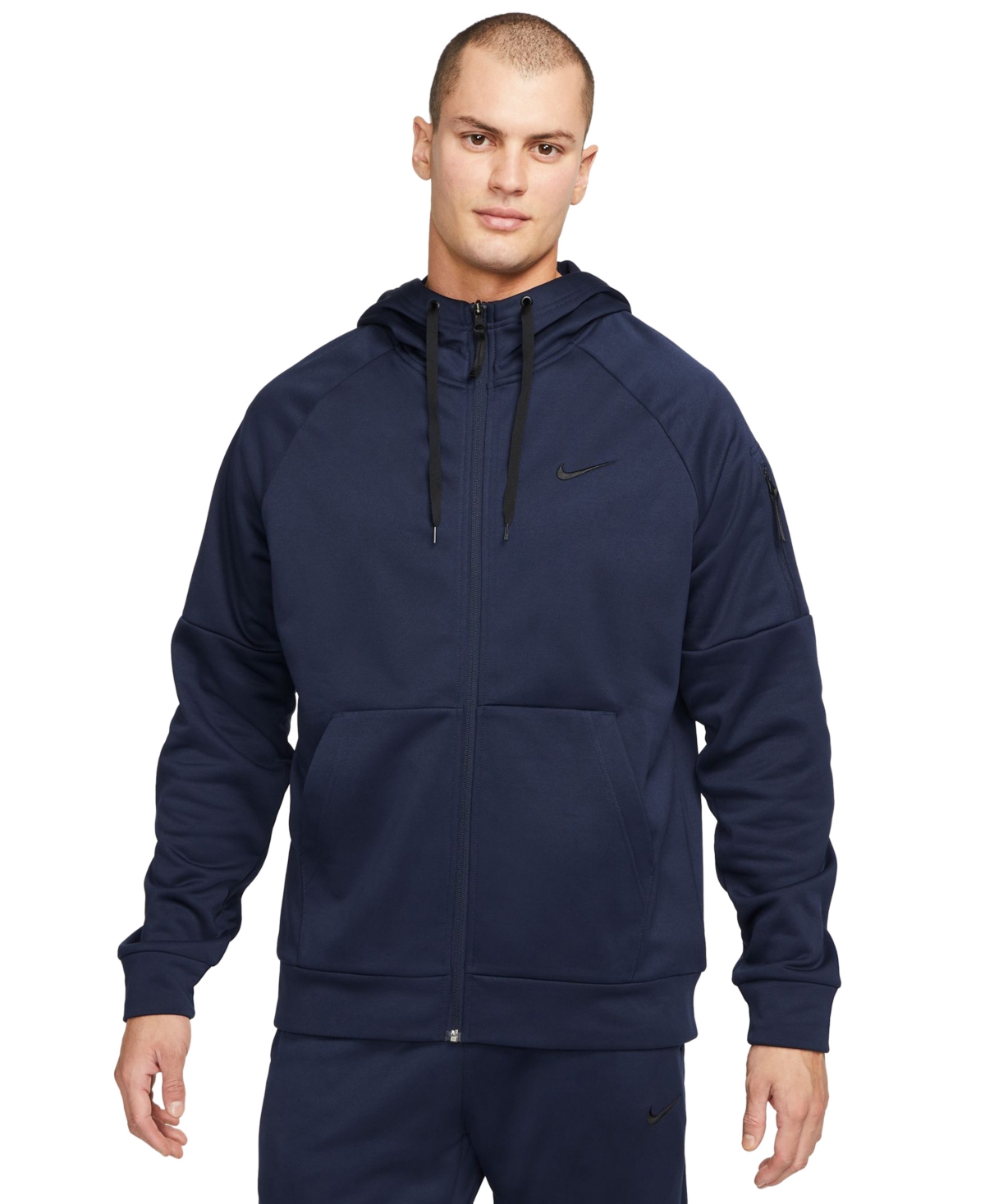 Click here for Nike Mens Therma-fit Full-Zip Logo Hoodie - Obsidi... prices