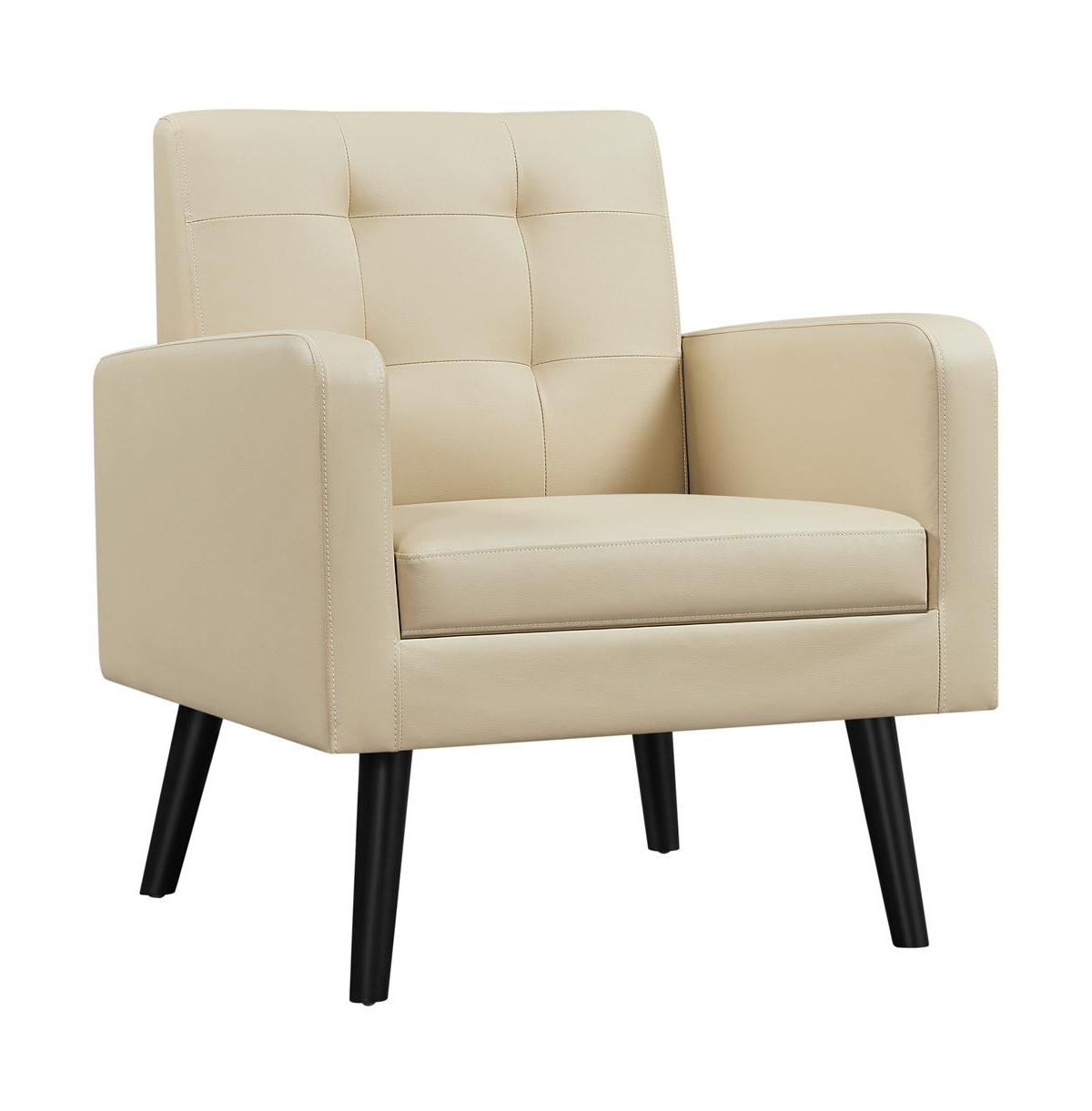 Click here for Yaheetech Modern Faux Leather Arm Chair Tufted Acc... prices